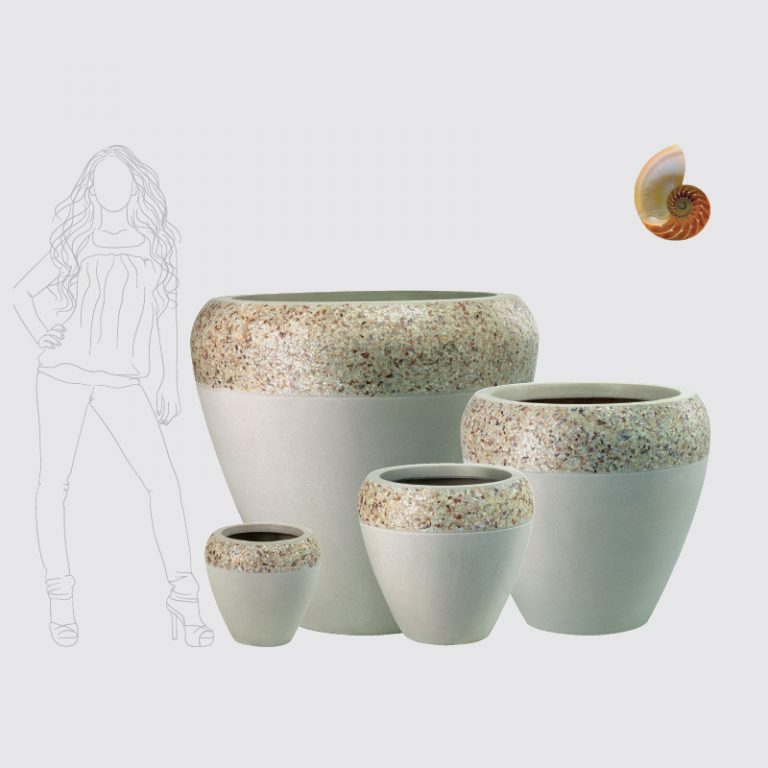 Indoor Polystone Ocean Planters | Siji Greenhouse Dubai